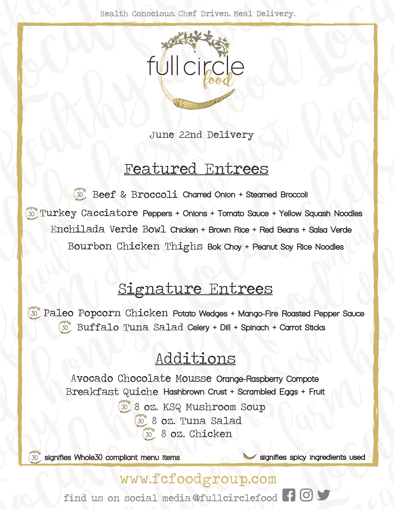 3 Meal Plan - Full Circle Food